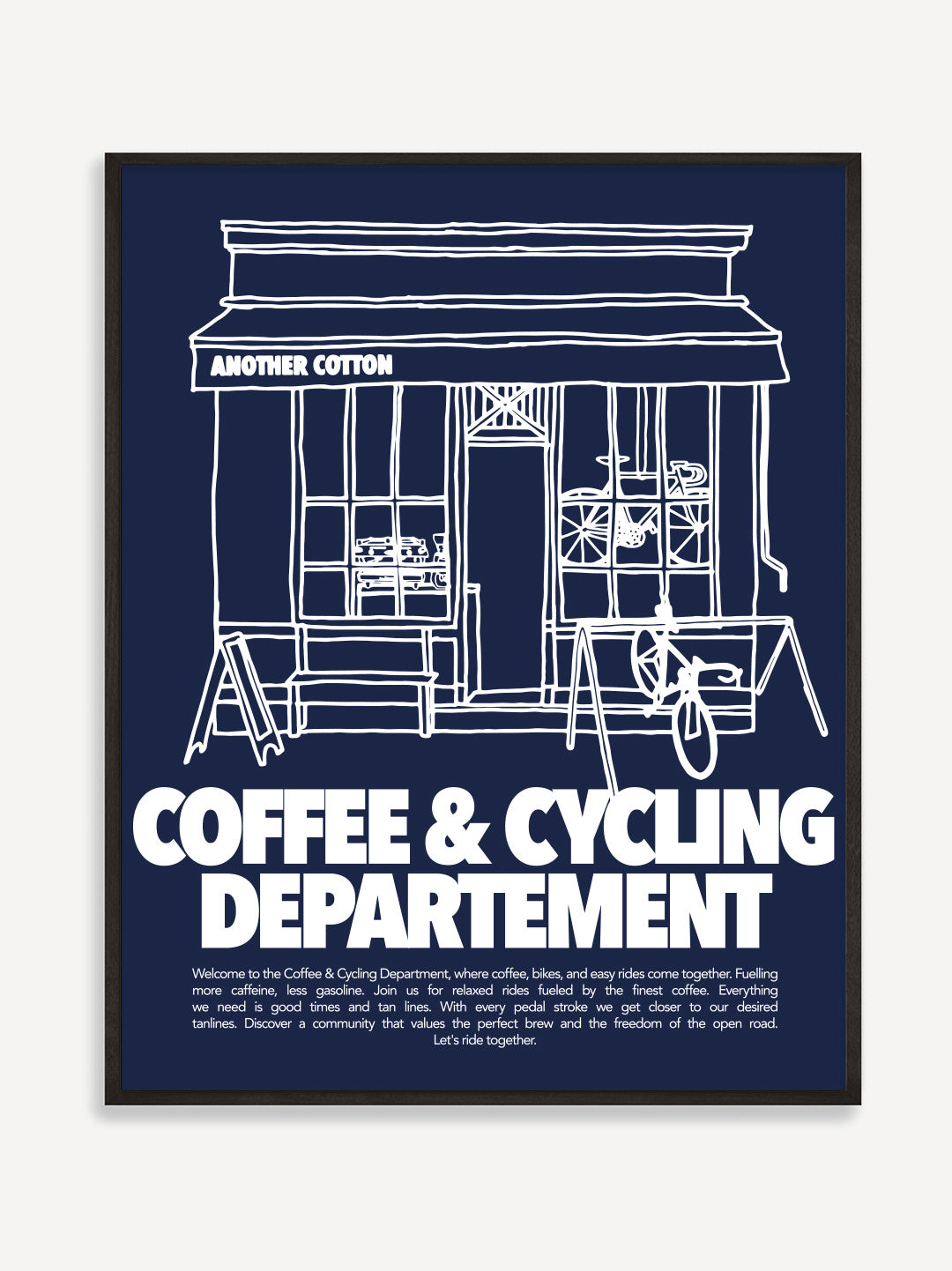 Coffee & Cycling Dept. Poster – AnotherCottonLab